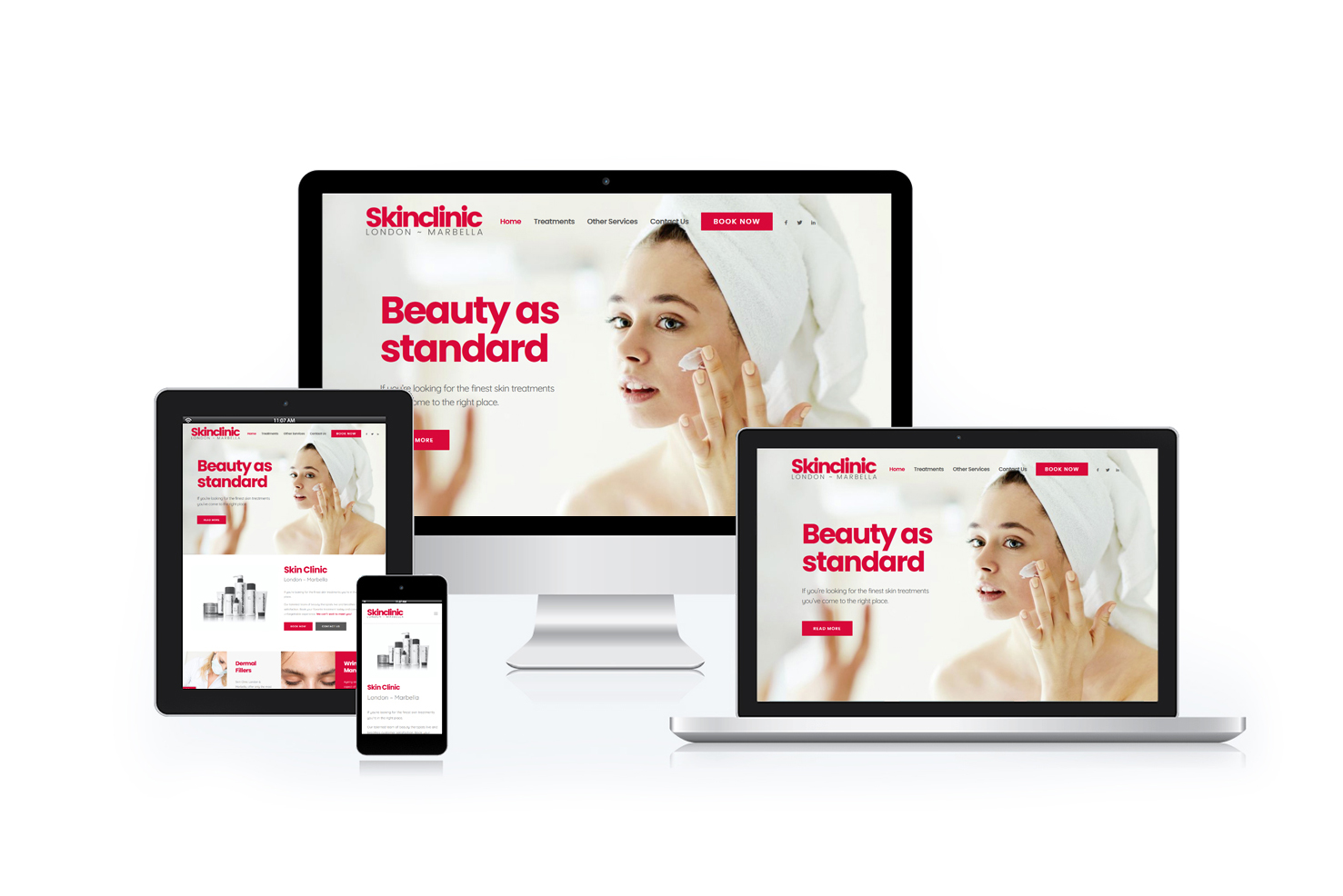 Skin Clinic London - Netintelect Web Design Agency Lancashire